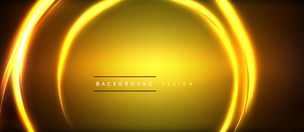 Amber and orange circles glowing in a dark Vector Image