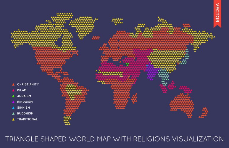 Polygonal woldmap grid Royalty Free Vector Image