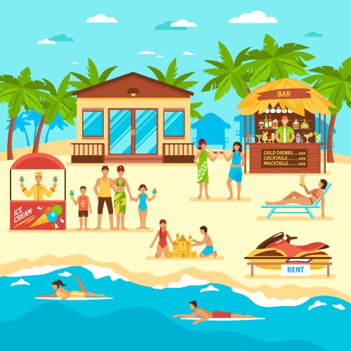 Beach party Royalty Free Vector Image - VectorStock