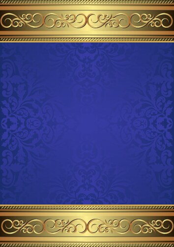 Blue and gold background Royalty Free Vector Image
