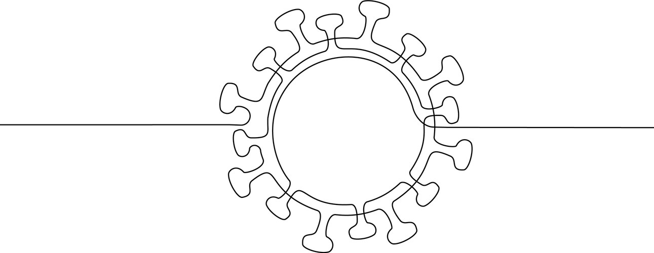 Burning fire candle continuous one line drawing Vector Image