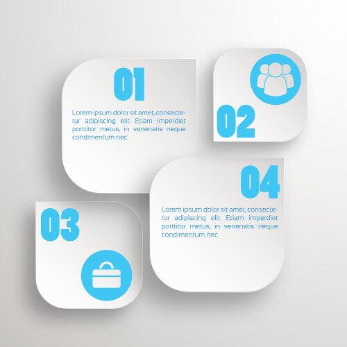 Transparent diagram infographic process on 4 steps
