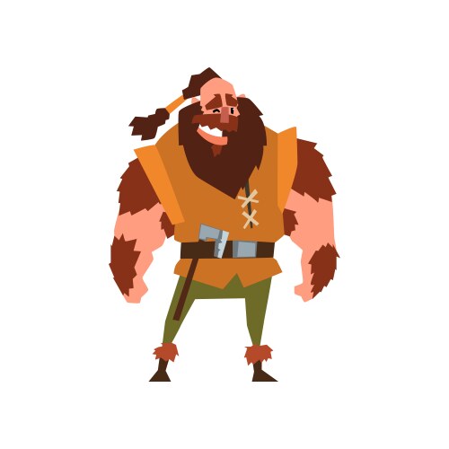 Isolated medieval fat man character with royal Vector Image