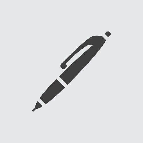 Pen cartoon icon writing ballpoint tool symbol Vector Image