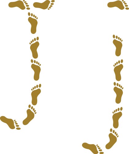 Footprint Font Alphabet Vector Images (over 380)