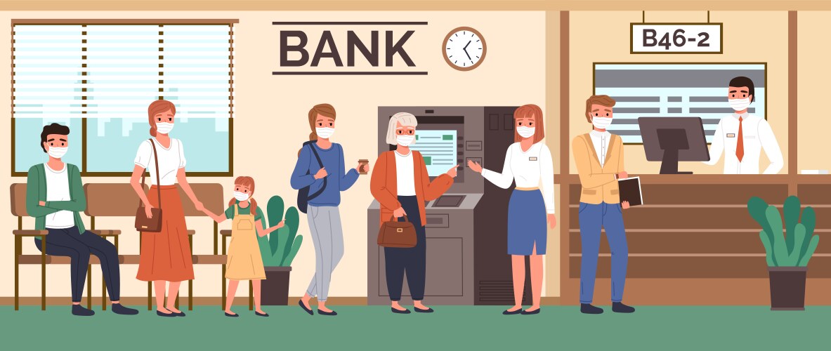 Angry queue in store dissatisfied customers line Vector Image