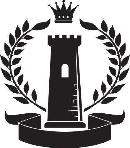 Woman character with big chess rook piece Vector Image