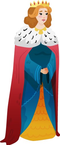 Medieval kingdom queen composition Royalty Free Vector Image