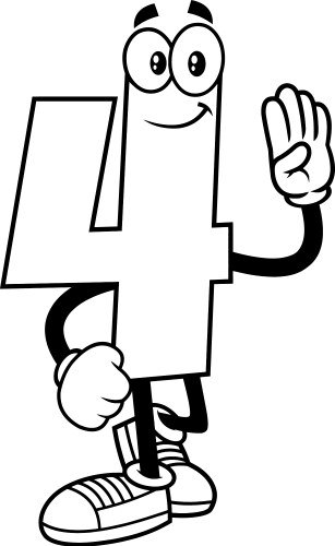 Funny orange number three 3 cartoon character Vector Image Funny orange number three 3 cartoon character Vector Image