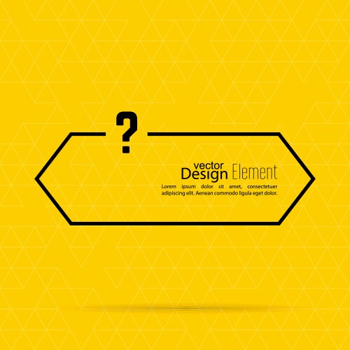 Question mark blank template Royalty Free Vector Image