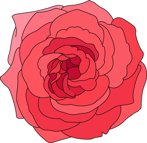 Rose flower clip art Royalty Free Vector Image