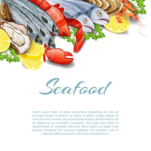 Seafood Royalty Free Vector Image - VectorStock