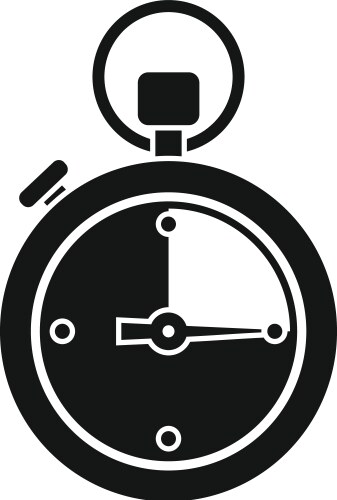 Stop watch icon outline timer clock Royalty Free Vector