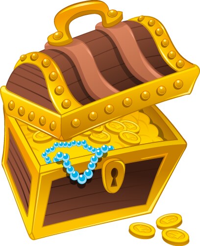 Cartoon pirate treasure Royalty Free Vector Image