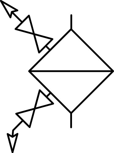 Heat exchanger symbol icon Royalty Free Vector Image