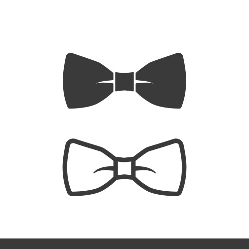 Bow-tie black icons Royalty Free Vector Image - VectorStock