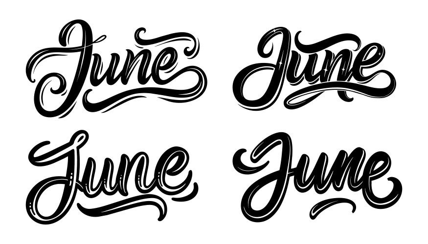 Holidays handwriting black and white calligraphy Vector Image