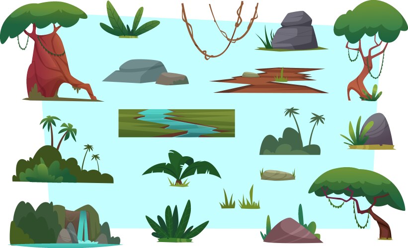 Jungle Leaves Cartoon Background Vector Images (over 6,500)