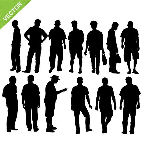 Man Standing Silhouette Vector Images (over 25,000)