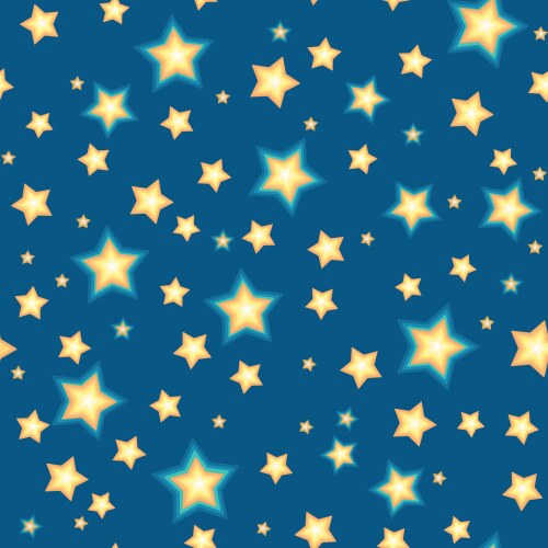 Seamless pattern with shining stars on purple Vector Image