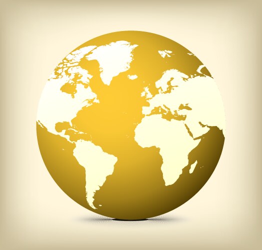 Golden globe Royalty Free Vector Image - VectorStock
