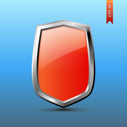 Ornamental heraldic shield highly realistic Vector Image