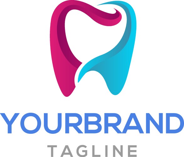 Tooth logo design Royalty Free Vector Image - VectorStock