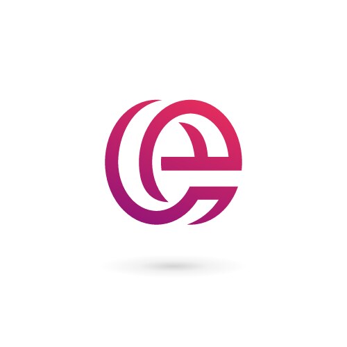 Letter e logo icon design template elements Vector Image