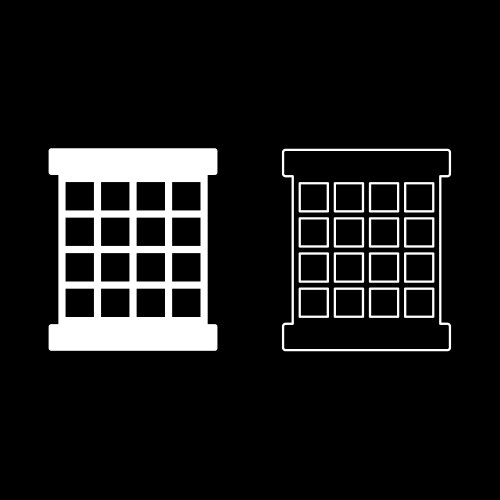 Prisoner window grid grate prison jail concept Vector Image