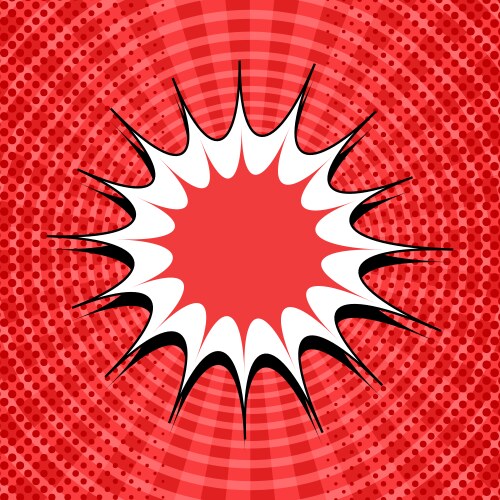 Comic explosion pop art retro style cartoon Vector Image