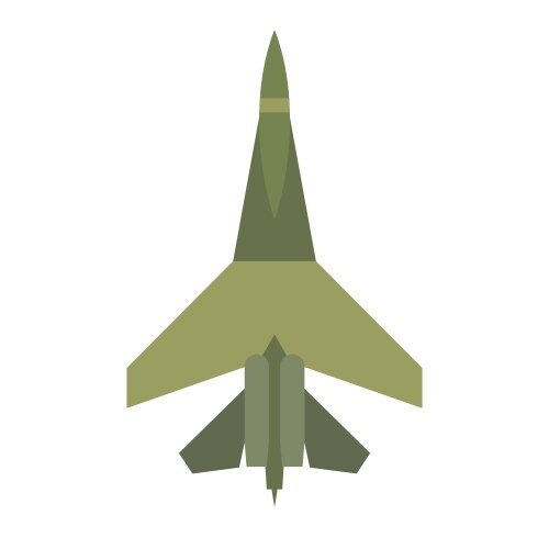 Jet fighter and aircraft top view set Royalty Free Vector