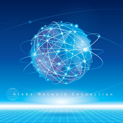 Global digital mesh network technology Royalty Free Vector