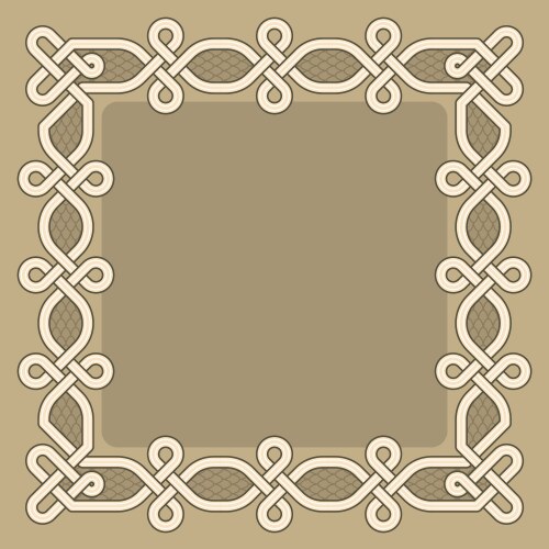 Hand drawn celtic frame design Royalty Free Vector Image
