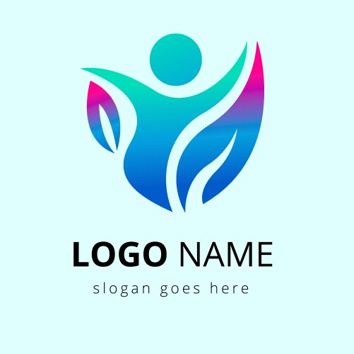 Physiotherapy logo template Royalty Free Vector Image