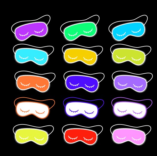 Sleep mask Royalty Free Vector Image - VectorStock