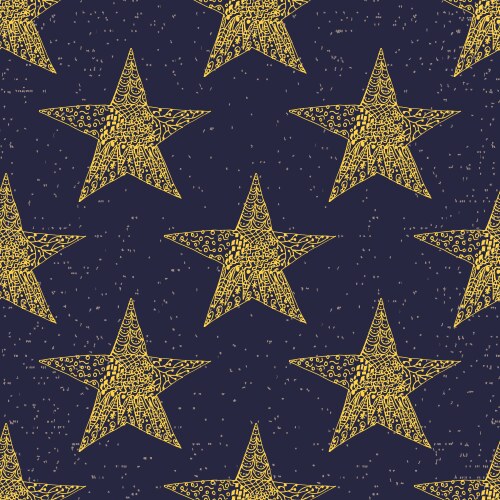 Star Doodle Pattern - Hand Drawn Sketch – Royalty-Free Vector | VectorStock