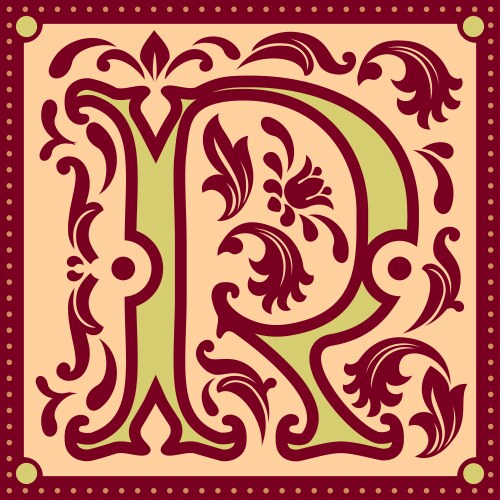 Vintage alphabet Royalty Free Vector Image - VectorStock