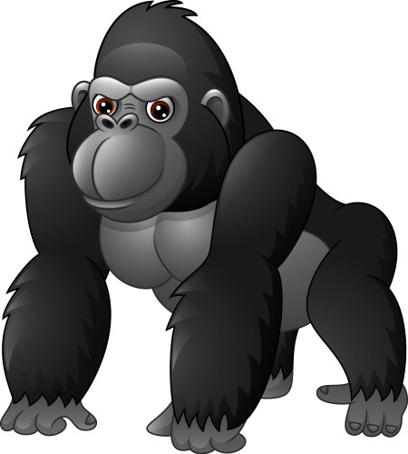Gorilla cartoon Royalty Free Vector Image - VectorStock