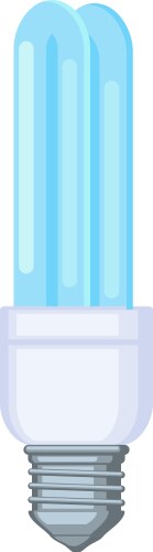 Colorful cartoon tube light bulb set Royalty Free Vector