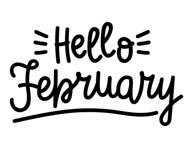 Hello February Vector Images (over 1,200)