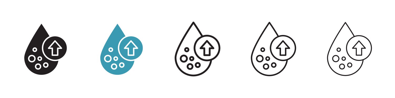 High cholesterol icon set blood level fat Vector Image