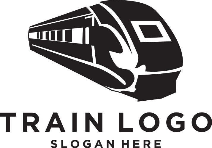 Train logo design inspiration Royalty Free Vector Image