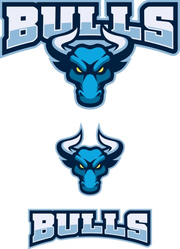 Modern stylized bull logo Royalty Free Vector Image