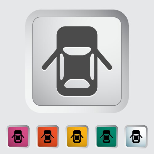 Car gate barricade symbol icon of checkpoint Vector Image