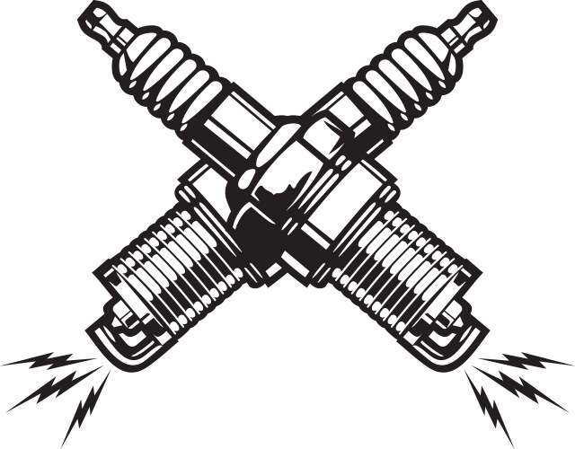 Spark plug drawing isolated hand drawn engraved Vector Image
