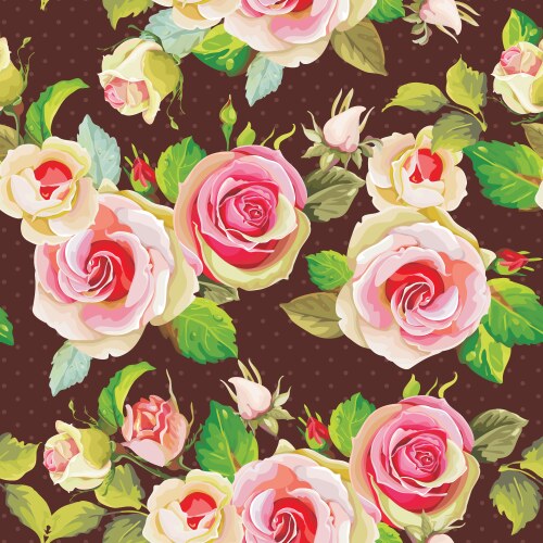 Beautiful roses seamless Royalty Free Vector Image