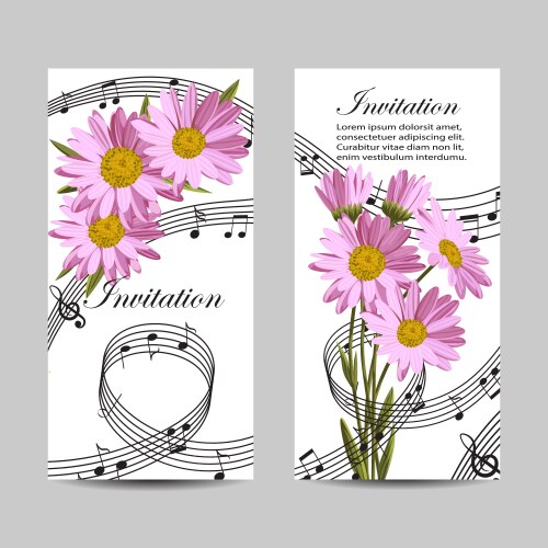 Set of vertical banners with flowers Royalty Free Vector