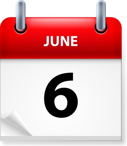 Bright realistic icon of calendar with 8 date Vector Image