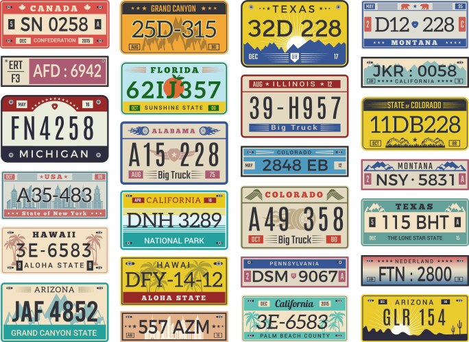 Car Number Plate Template Vector Images (over 140)