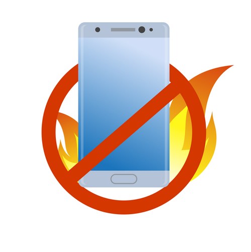 Smartphone Ban - No Fire Icon – Royalty-Free Vector | VectorStock